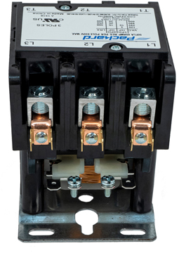CONTACTOR 3 POLOS, 60 FLA, BOBINA 24V 50/60 HTZ (MODELO - C360A) :: Garceshvac.com.mx